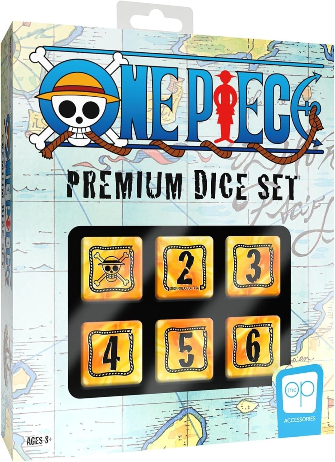 One Piece Premium Dice Set, Custom Dice with Collectible Monkey D. Luffy Tin Case, Based on The ...